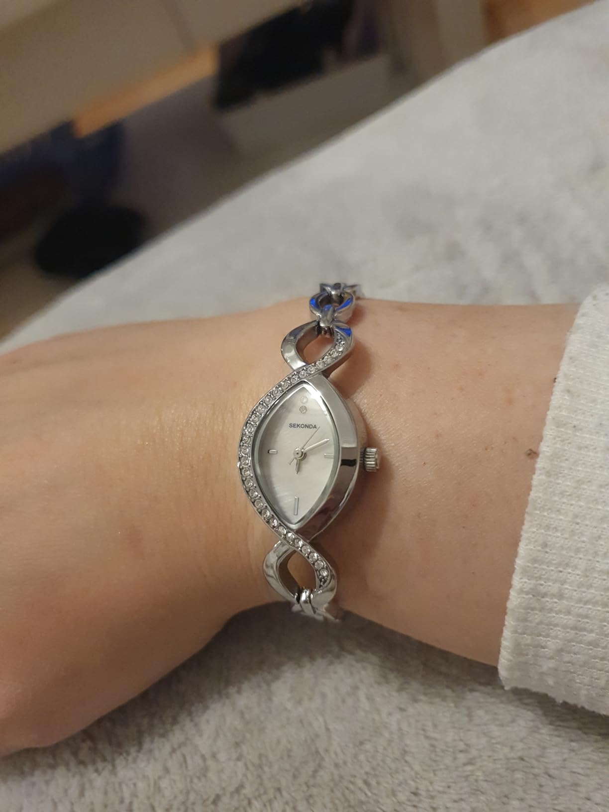 Sekonda Helena 22mm Silver Womens Cocktail Watch with Pink Mother of ...