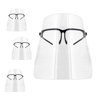 TCP Global Salon World Safety Face Shields with Black Glasses Frames ...