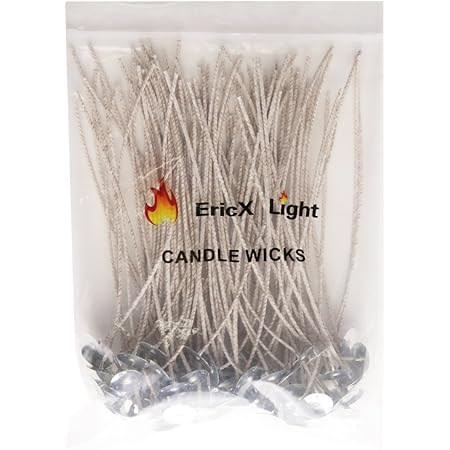 Amazon.com: EricX Light 8 inch Candle Wick with Candle Wick Stickers ...