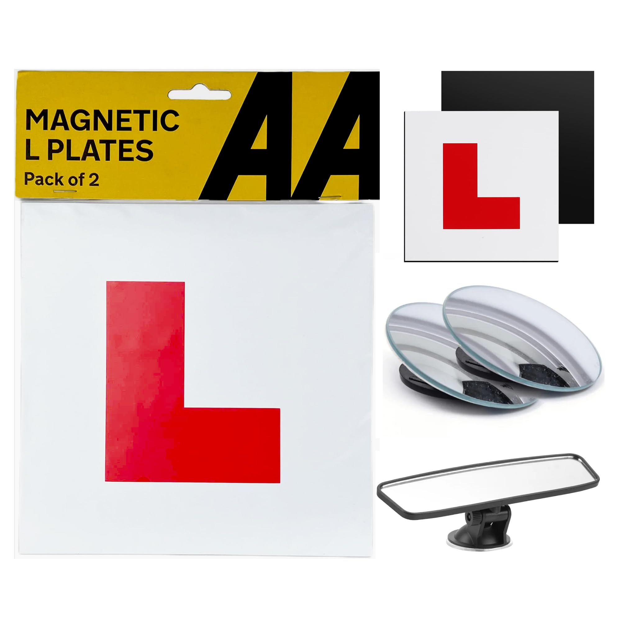 L Plates Magnetic, Learner Plates for Learner Drivers + Driving Test ...