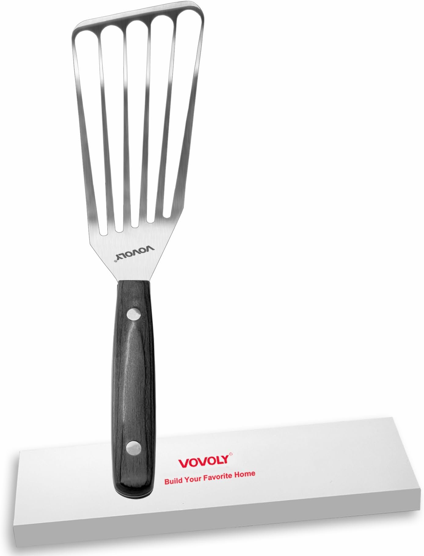 Amazon.com: 304 Stainless Steel Fish Spatula, Non-Slip Ergonomic Handle ...