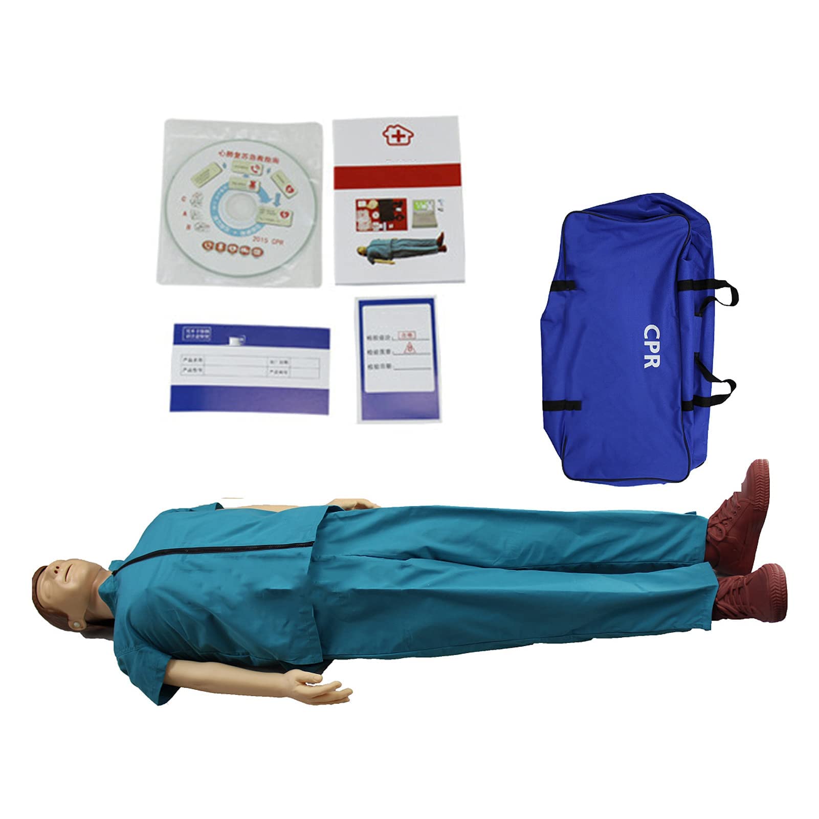 Full Body Cpr First Aid Training Manikin Kit Cardiopulmonary ...
