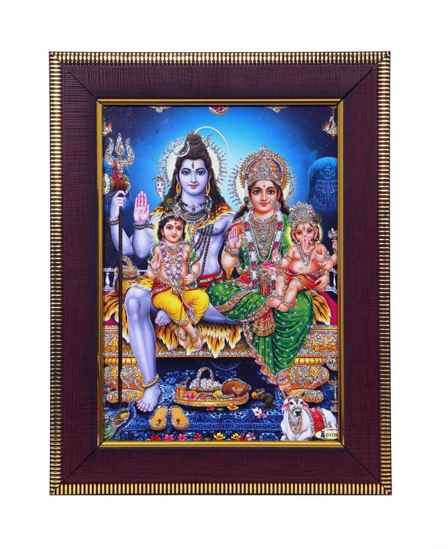 Subhash Pushtak Lord Shiv Family Photo Frame | Hindu Bhagwan Devi Devta ...