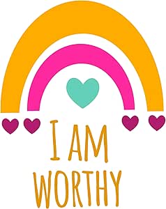 Amazon.com - Inspirational Quote I Am Worthy Motivational Sticker Vinyl ...