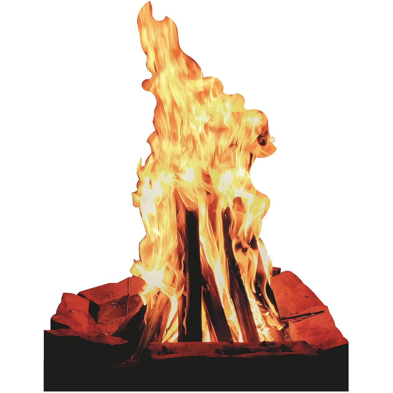 Amazon.com: SP12687 Camp Fire Logs Stone Western Prop Cardboard Cutout ...