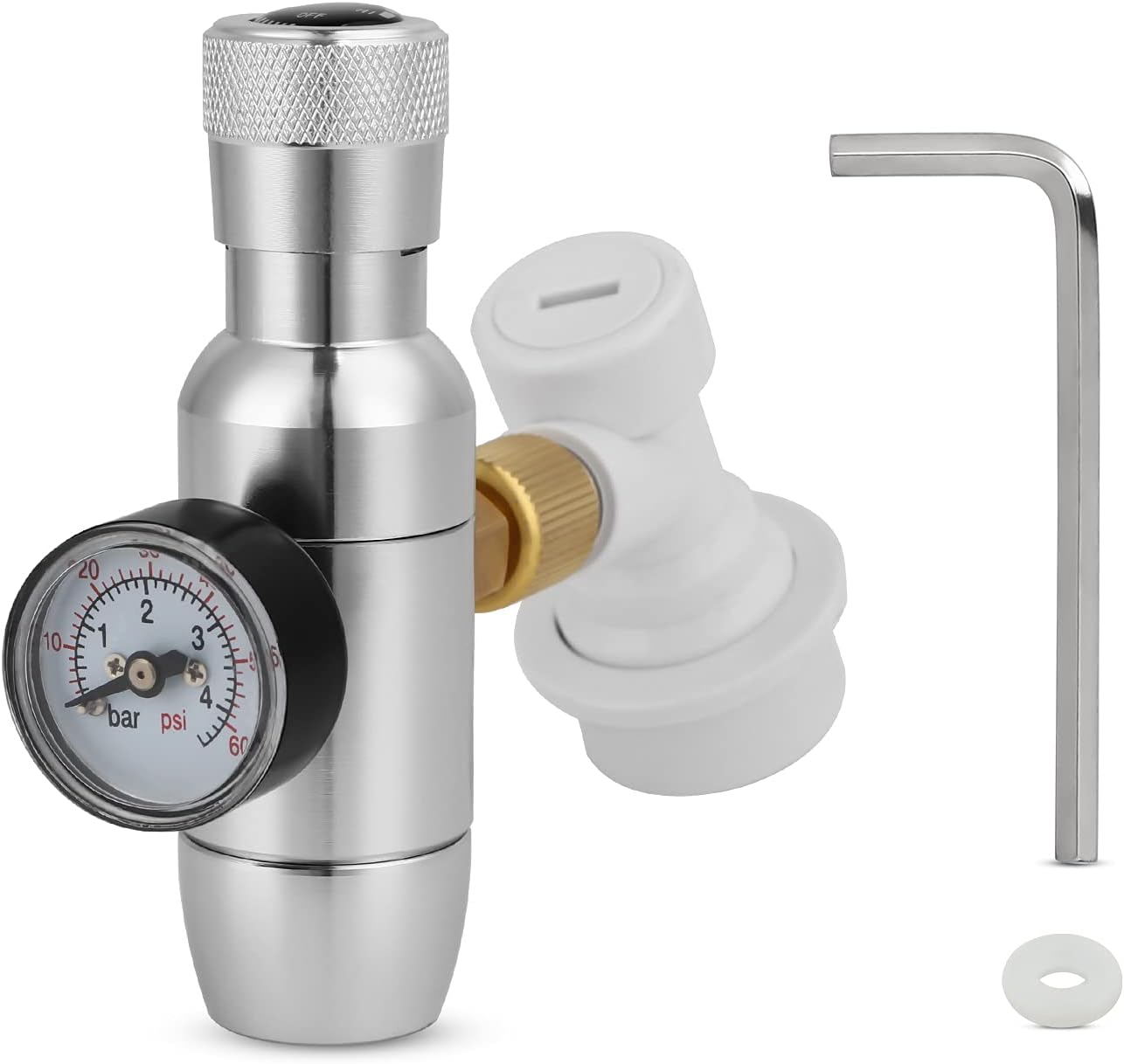 Amazon.com: Hgkeke Keg Charger CO2 Dispenser Kit 0-60 PSI Keg Regulator ...