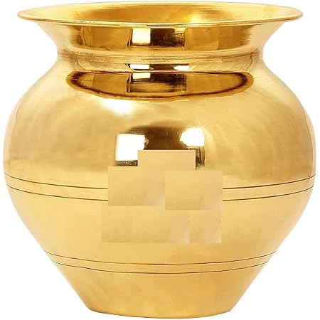 Chircrafts Pital Brass Small Lota Lotiya Kalash for Pooja((5x5x6) cm ...