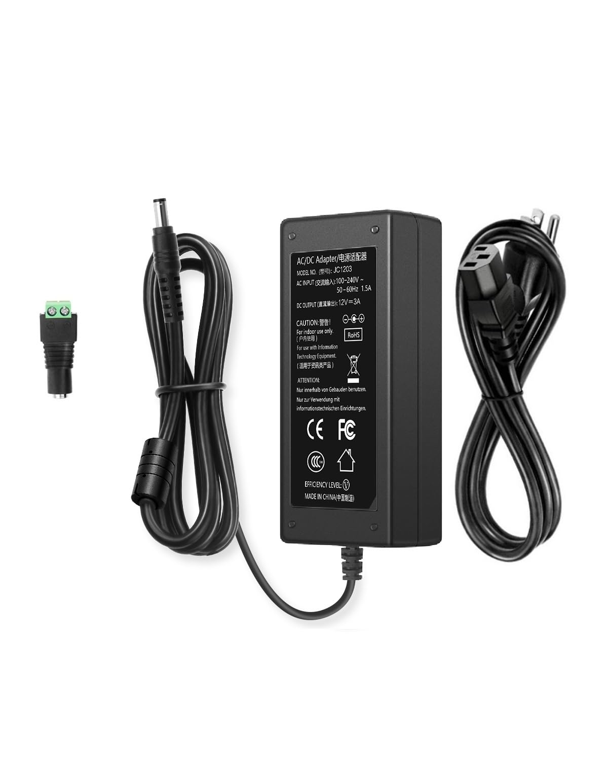 Amazon.com: 12V DC Power Supply 3A Universal AC Adapter, 100-240 50 ...