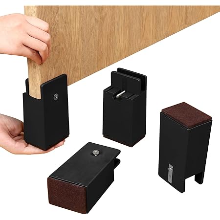 RCHYFEED Adjustable Bed Risers 10 cm with Screw Clamp, 4 inch Furniture ...