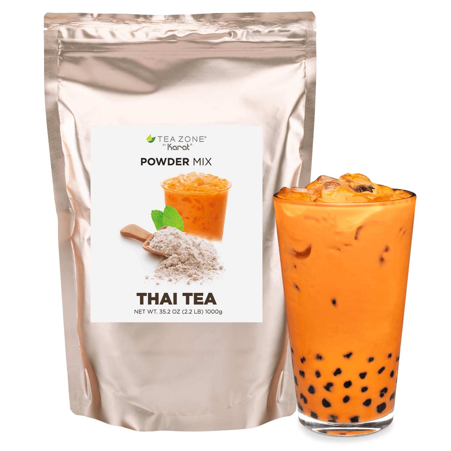 Amazon.com: Tea Zone Thai Tea Powder, P1075 - Bag (2.2 lbs) : Grocery ...