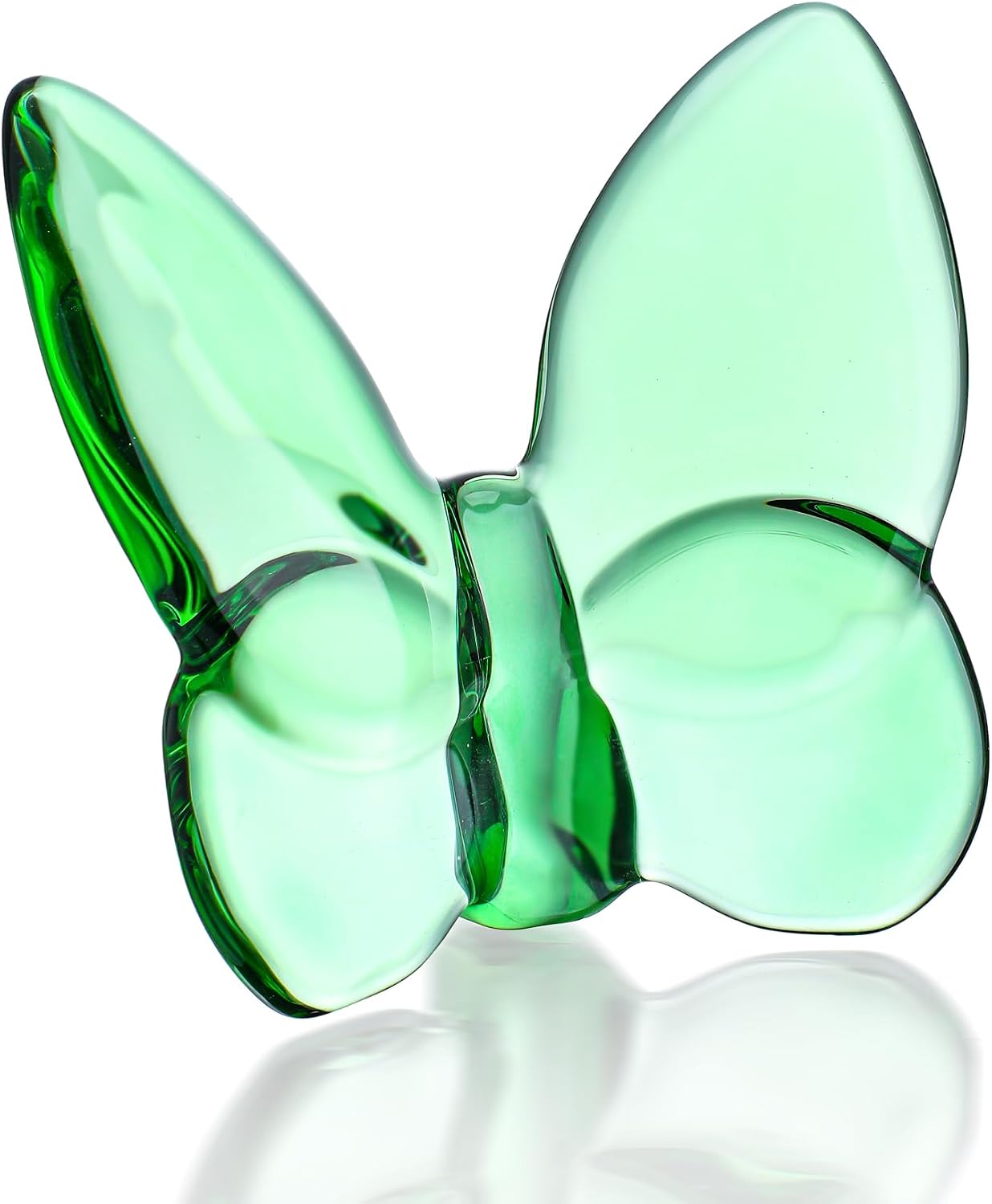 Amazon.com: Kanpura 3" Crystal Butterfly Figurine, Green Glass Statue ...