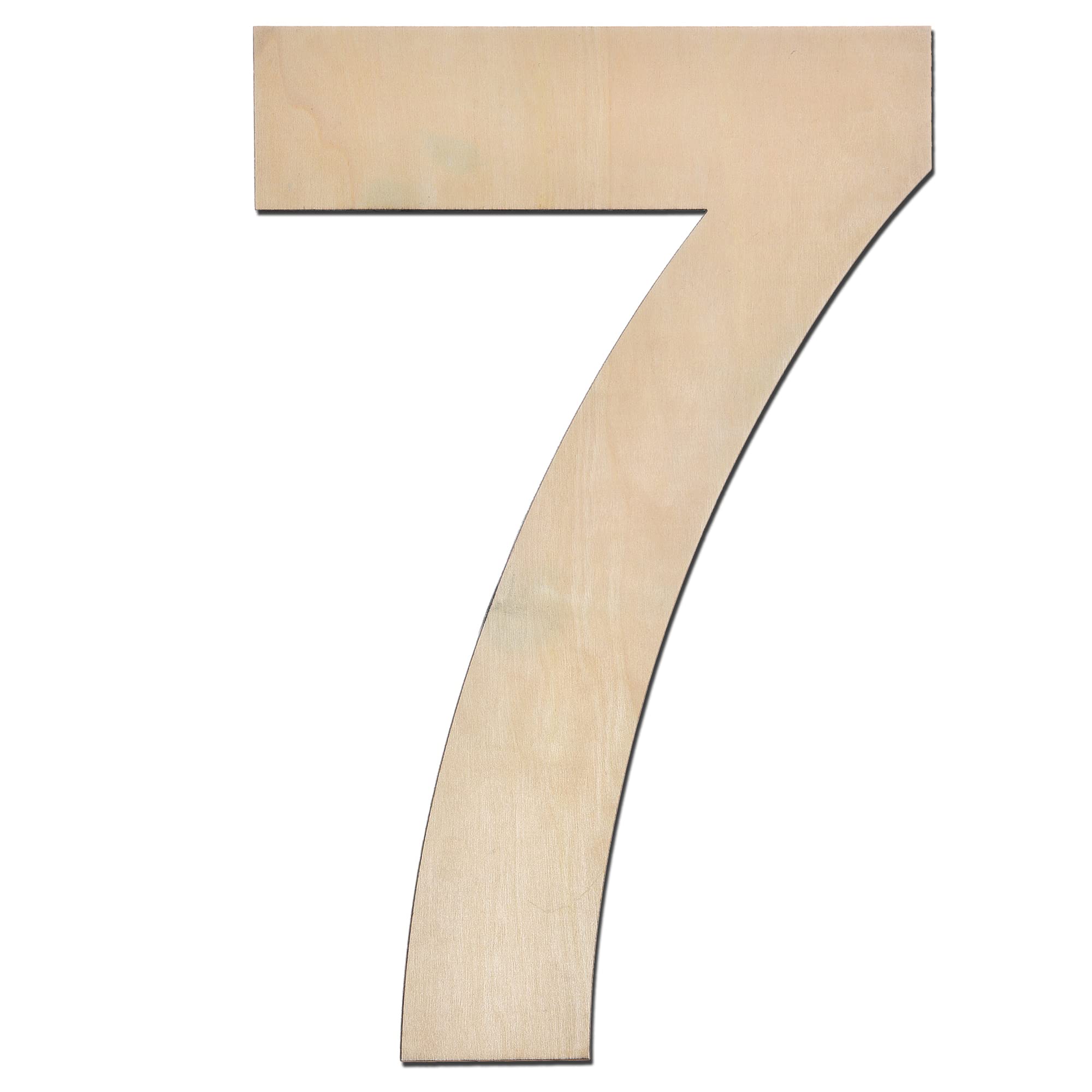 Amazon.com: 12 Inch Wooden Number 7, 1/4 Inch Thick Large Unfinished ...