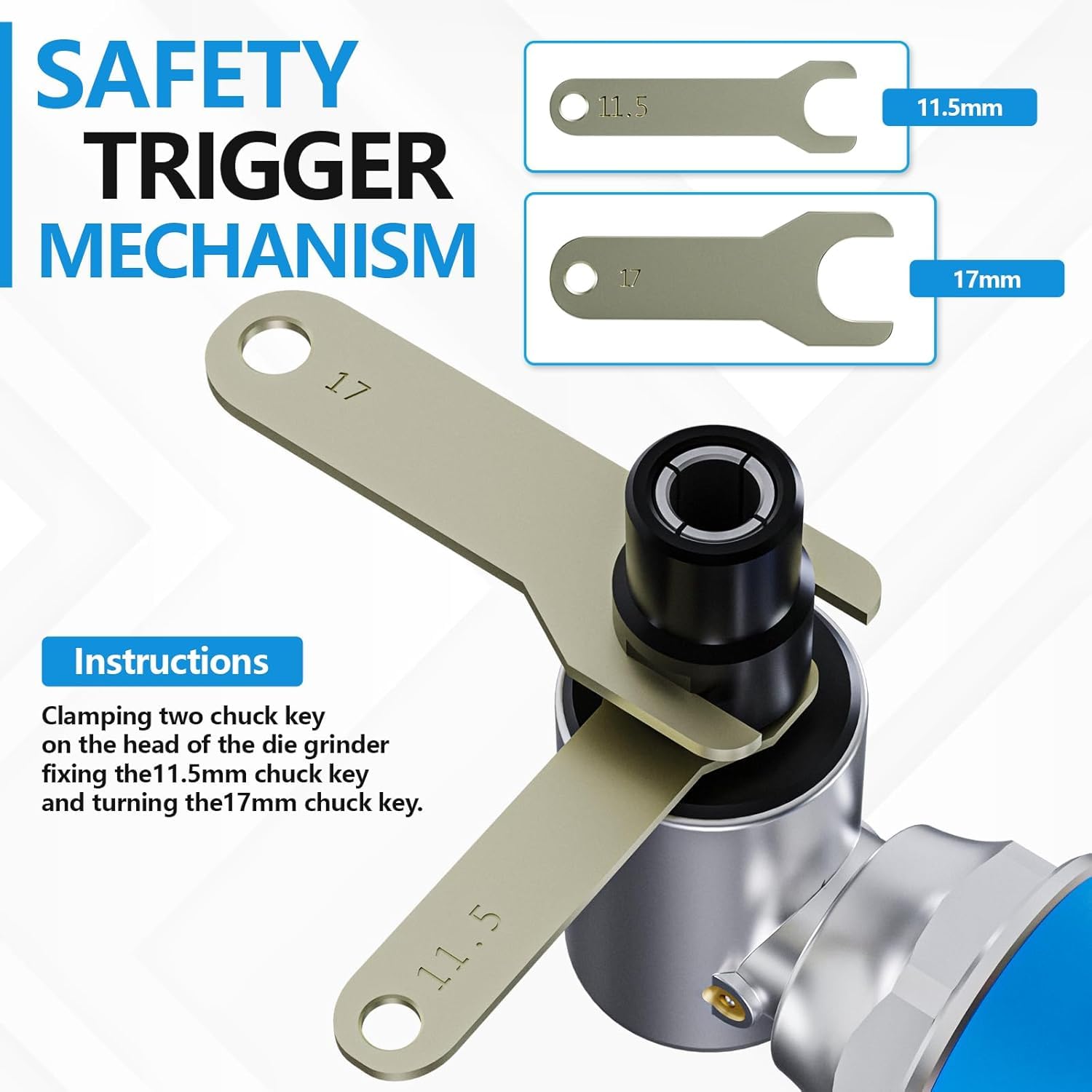 Snapklik.com : Air Die Grinder, 1/4" & 1/8" Collets, Right Angle ...