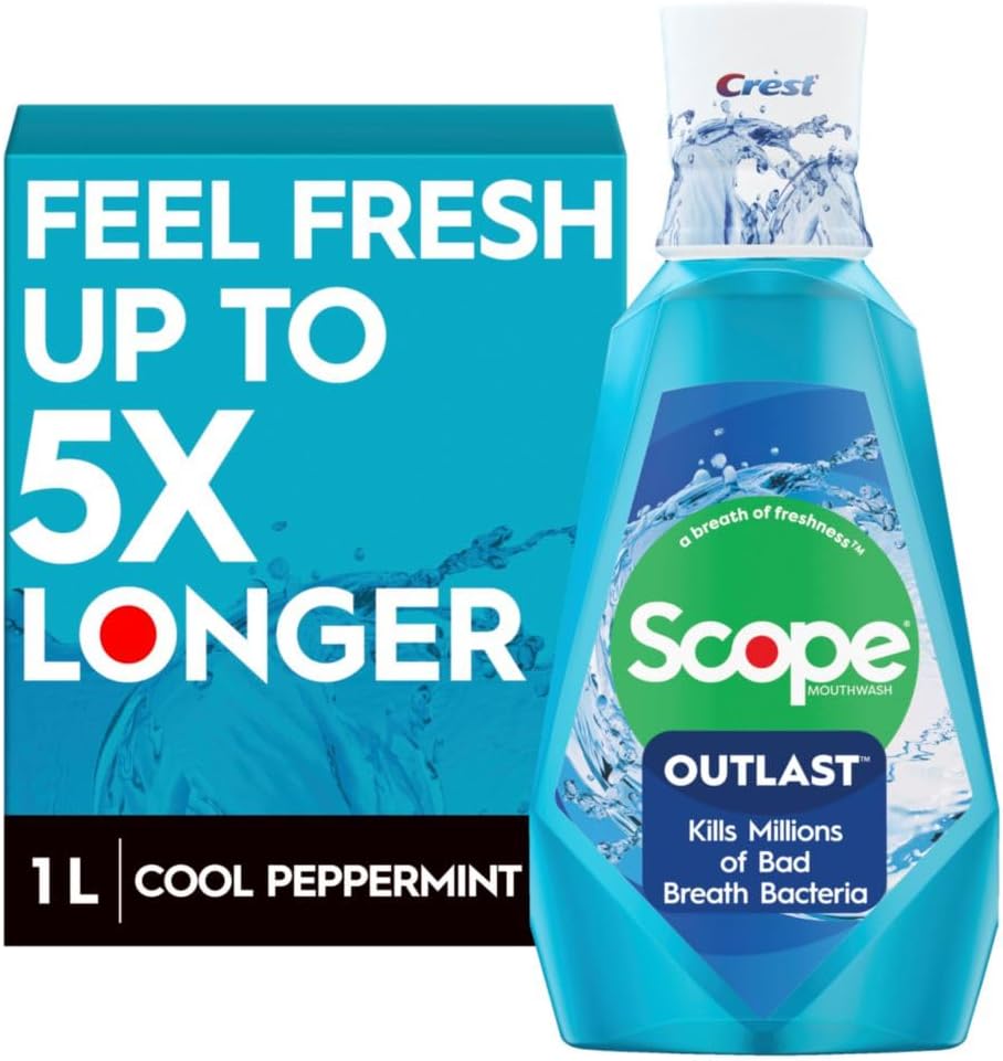 Amazon.com : Crest Scope Classic Mouthwash, Original Formula, 500 Ml, 4 ...