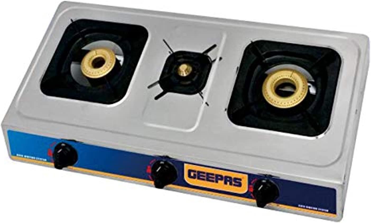 Geepas GK6857 Stainless Steel Triple Burner Gas Hob/Stove with Auto ...