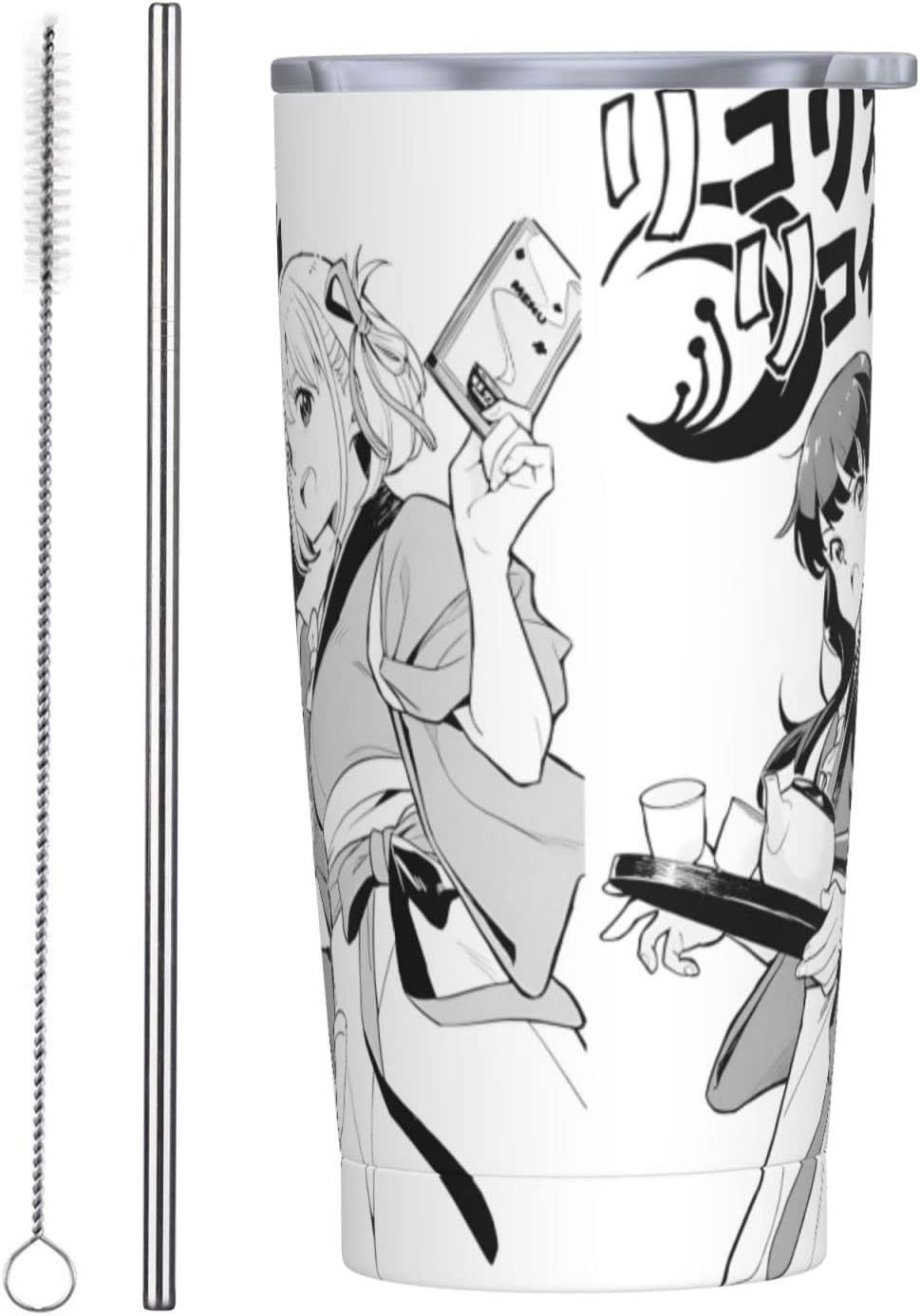 Amazon | 550ml 広口 ストロー付きタンブラー 蓋付き 魔法瓶 リコリス・リコイル(2) ステンレス タンブラー ストロー 保冷 保温 | 水筒・マグボトル 通販