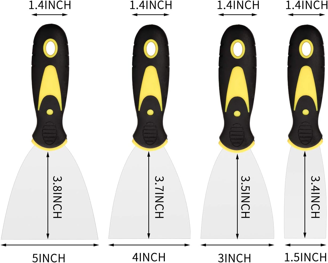 Putty Knife Scrapers,Spackle Knife,Metal Scraper Tool for Drywall ...