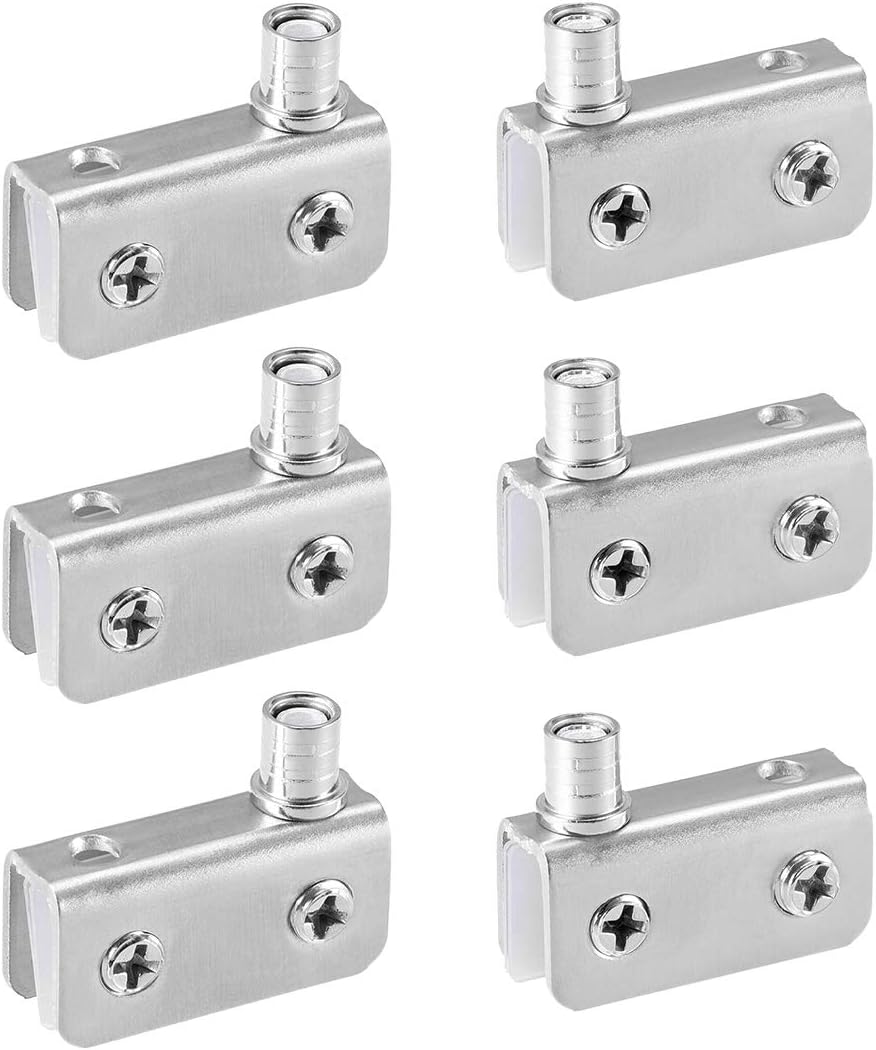 uxcell Adjustable Glass Door Hinges Clamp，Stainless Steel Cabinet Pivot ...
