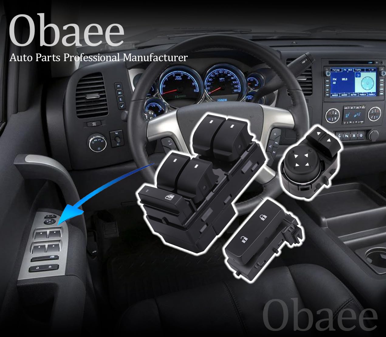 2008 Chevy Silverado 1500 Complete Power Window Switch Set For 2007 ...