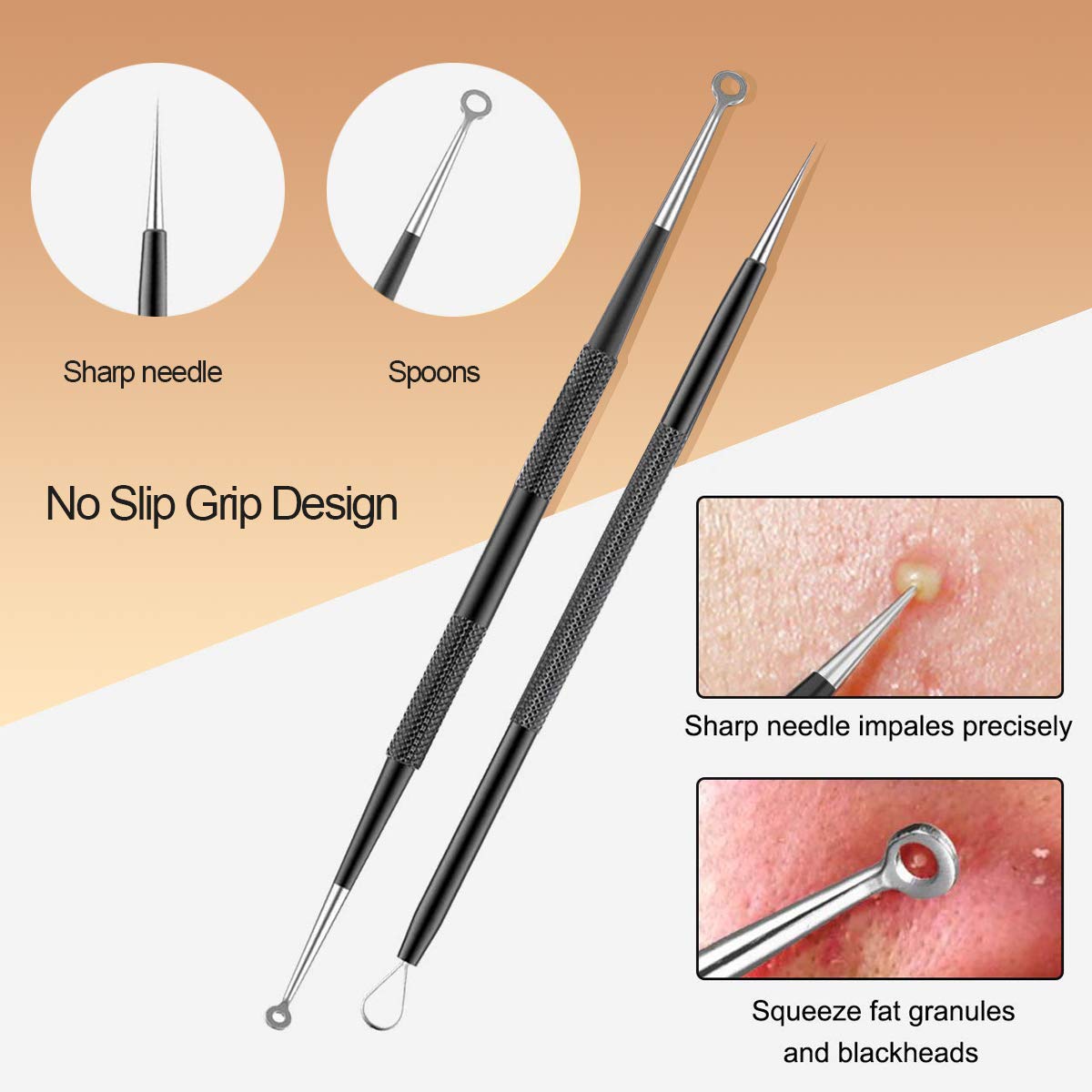 Aooeou – Kit de herramientas para apretar espinillas 10 piezas ...