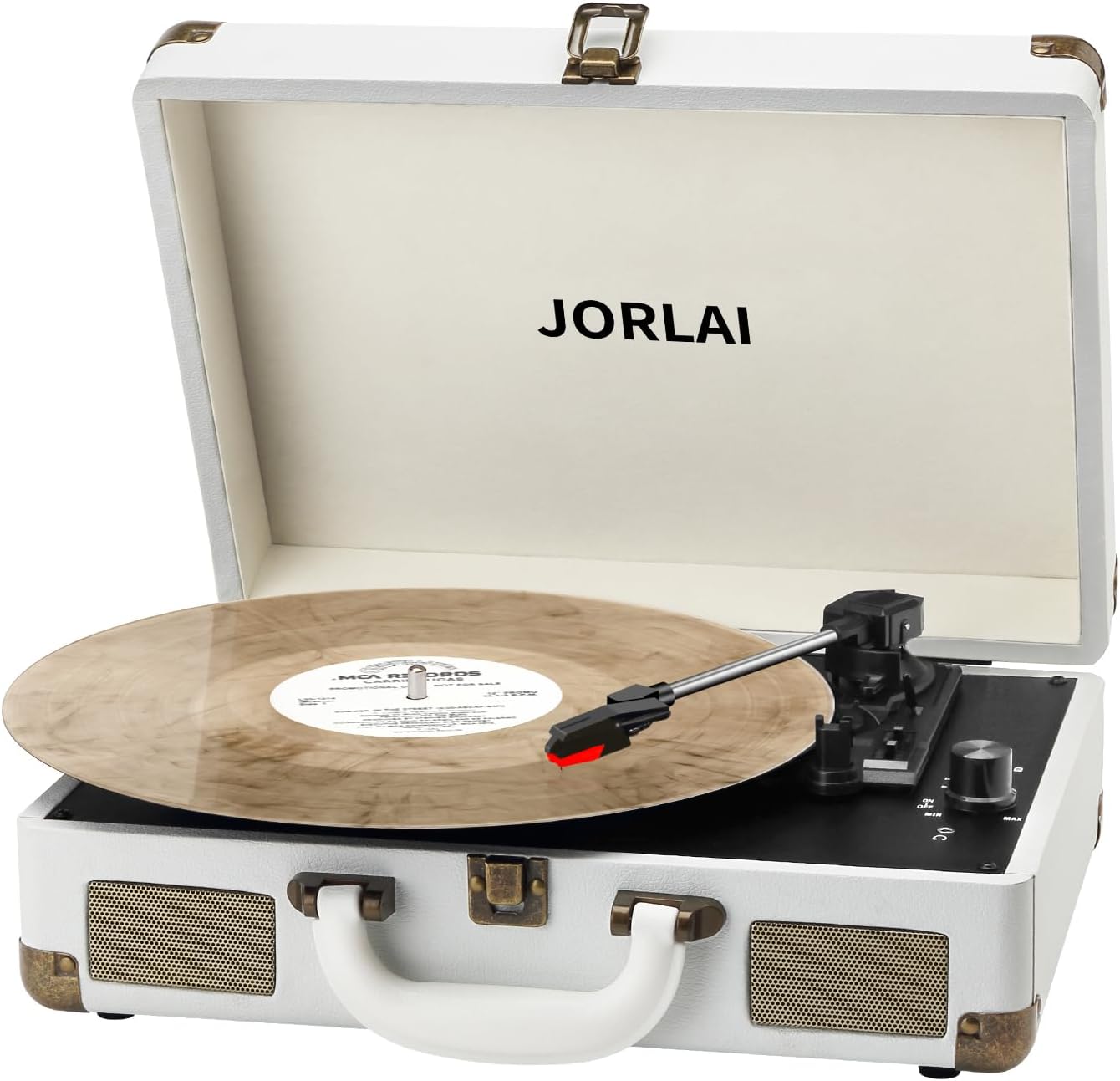 Amazon.com: JORLAI Record Player 3 Speeds Turntable with Bluetooth ...