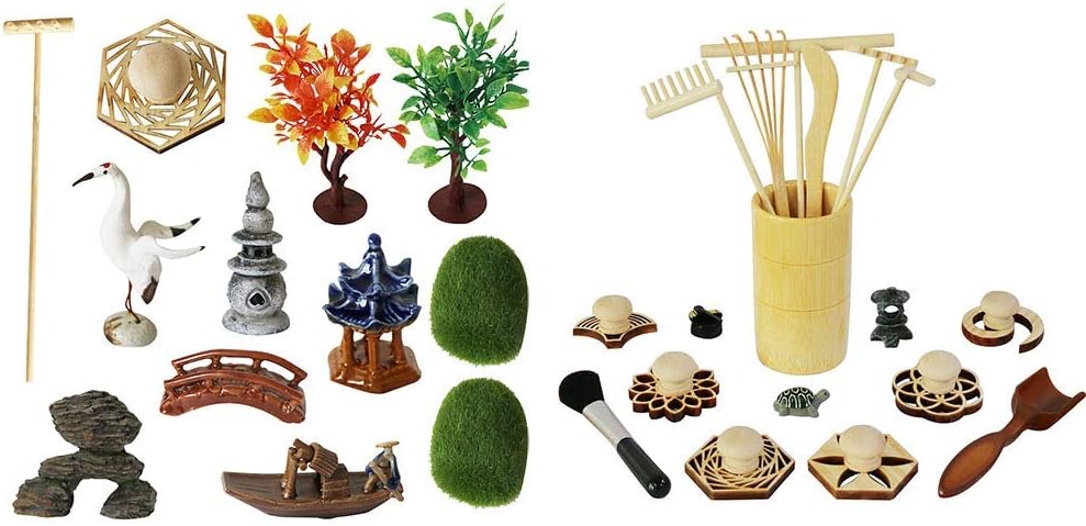 Amazon.com: Deluxe Zen Garden Accessories kit - Zen Garden Rake Stamp ...
