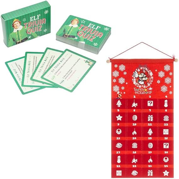 Amazon.com: Buddy the Elf Trivia Game and Super Mario Pocket Advent ...