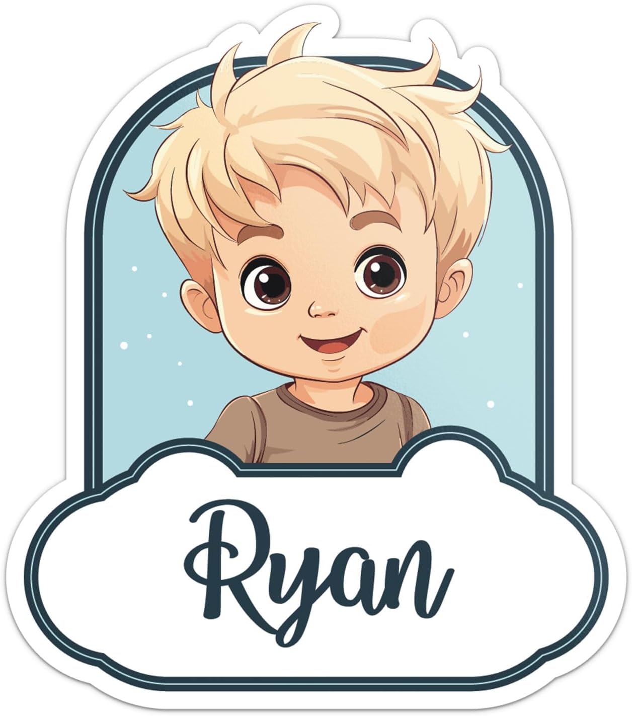 Amazon.com - Blond Baby Boy Ryan Name Sticker - Waterproof Vinyl Decal ...