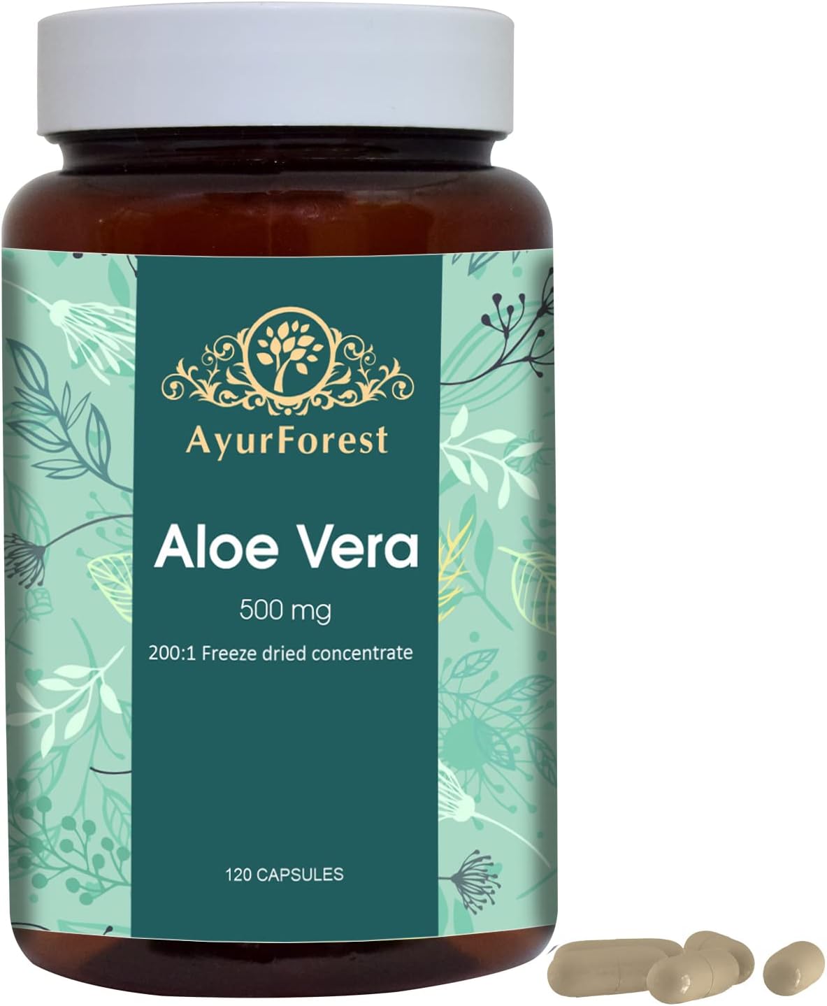 Amazon.com: AloeCure Organic Aloe Vera Capsules, 130,000mg Inner Aloe ...