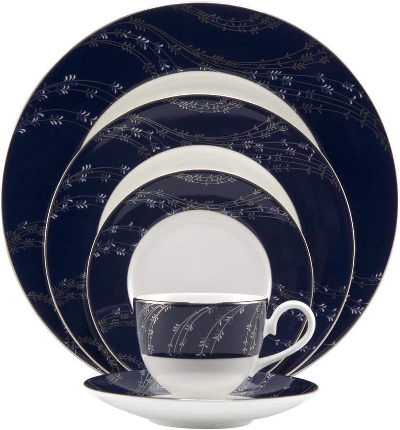 Amazon.com | Nikko Platinum Night 5-Piece Place Setting: Dinnerware ...
