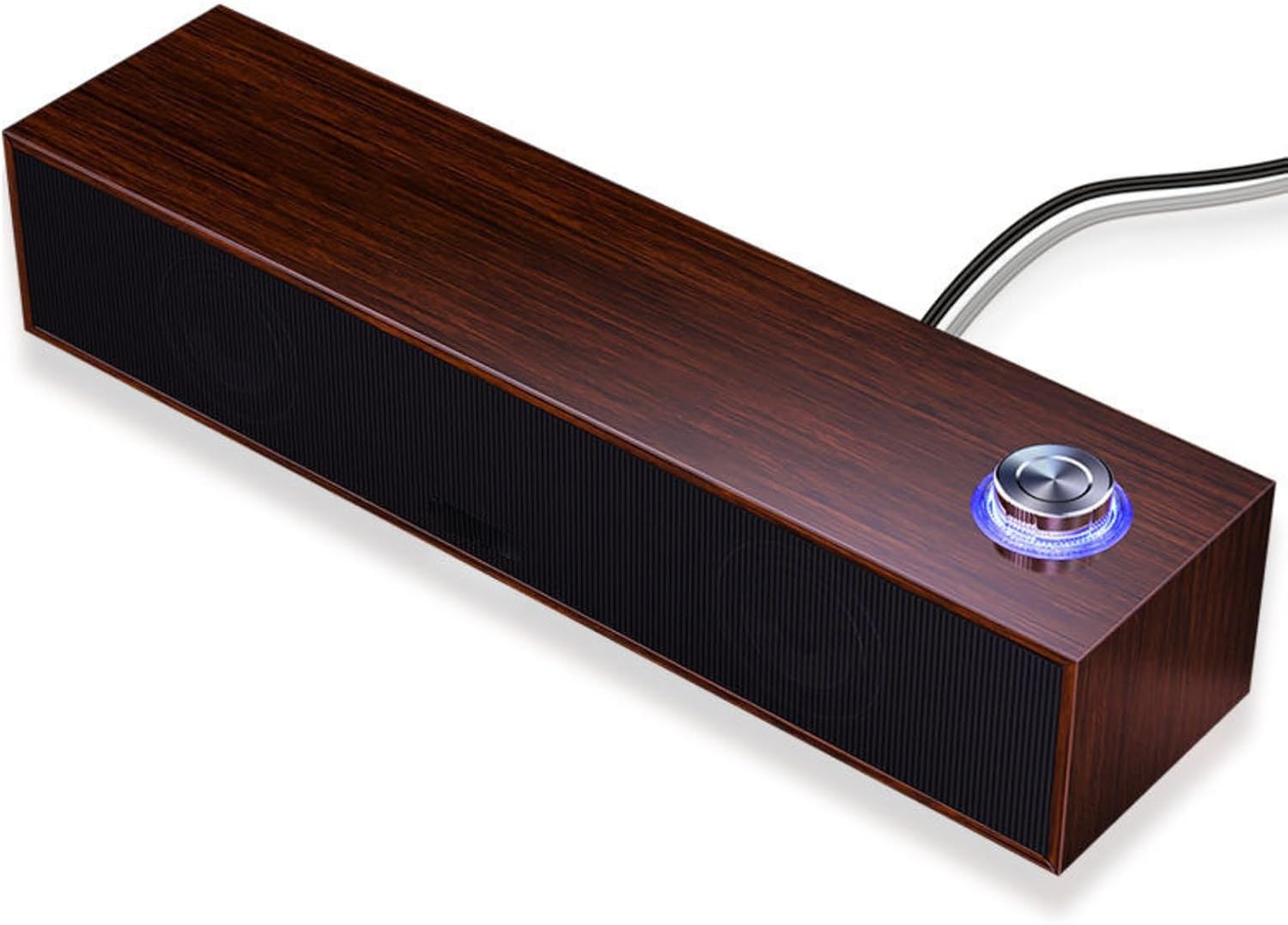 Amazon.com: Diyeeni Wooden Computer Speaker, USB Powered PC Speakers ...