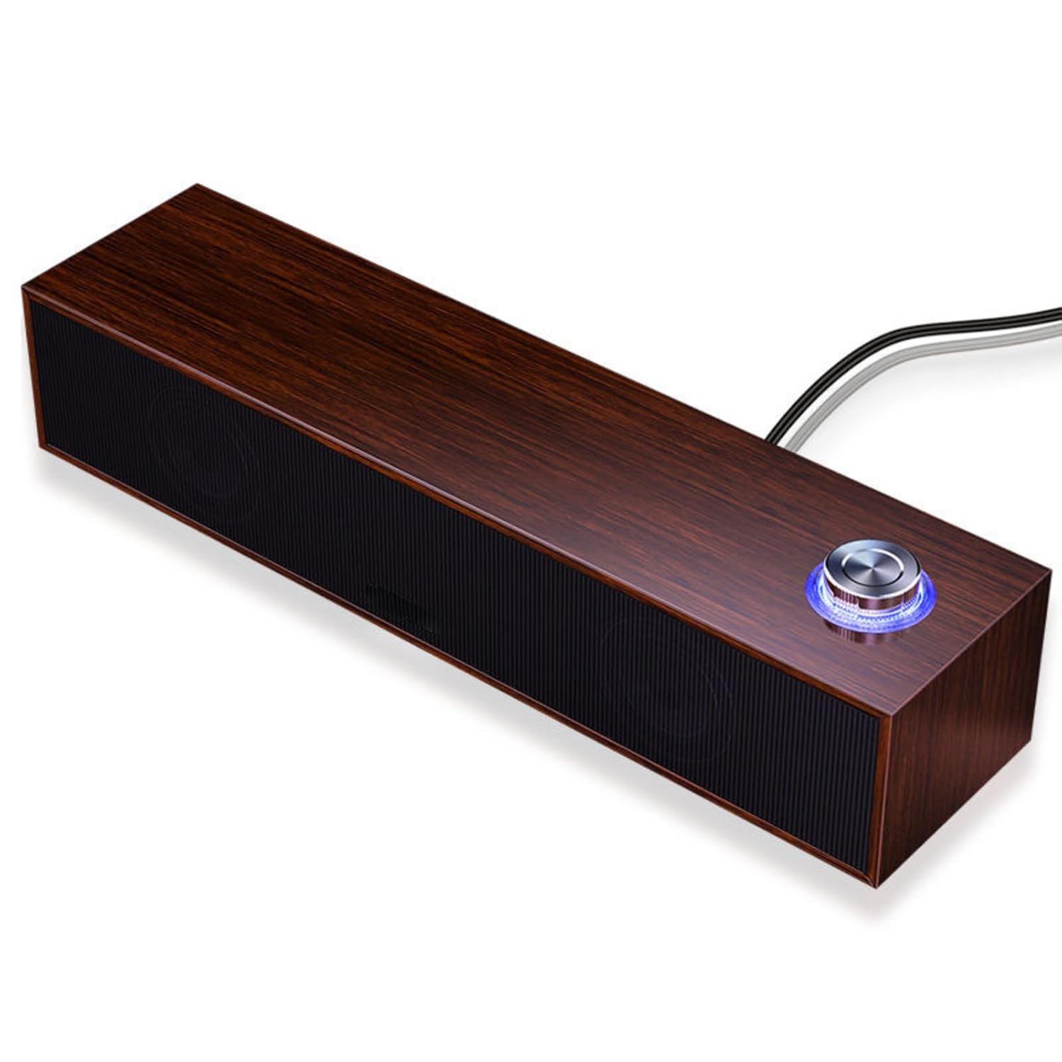 Diyeeni Wooden Computer Speaker, USB Powered PC Speakers, HiFi Stereo ...