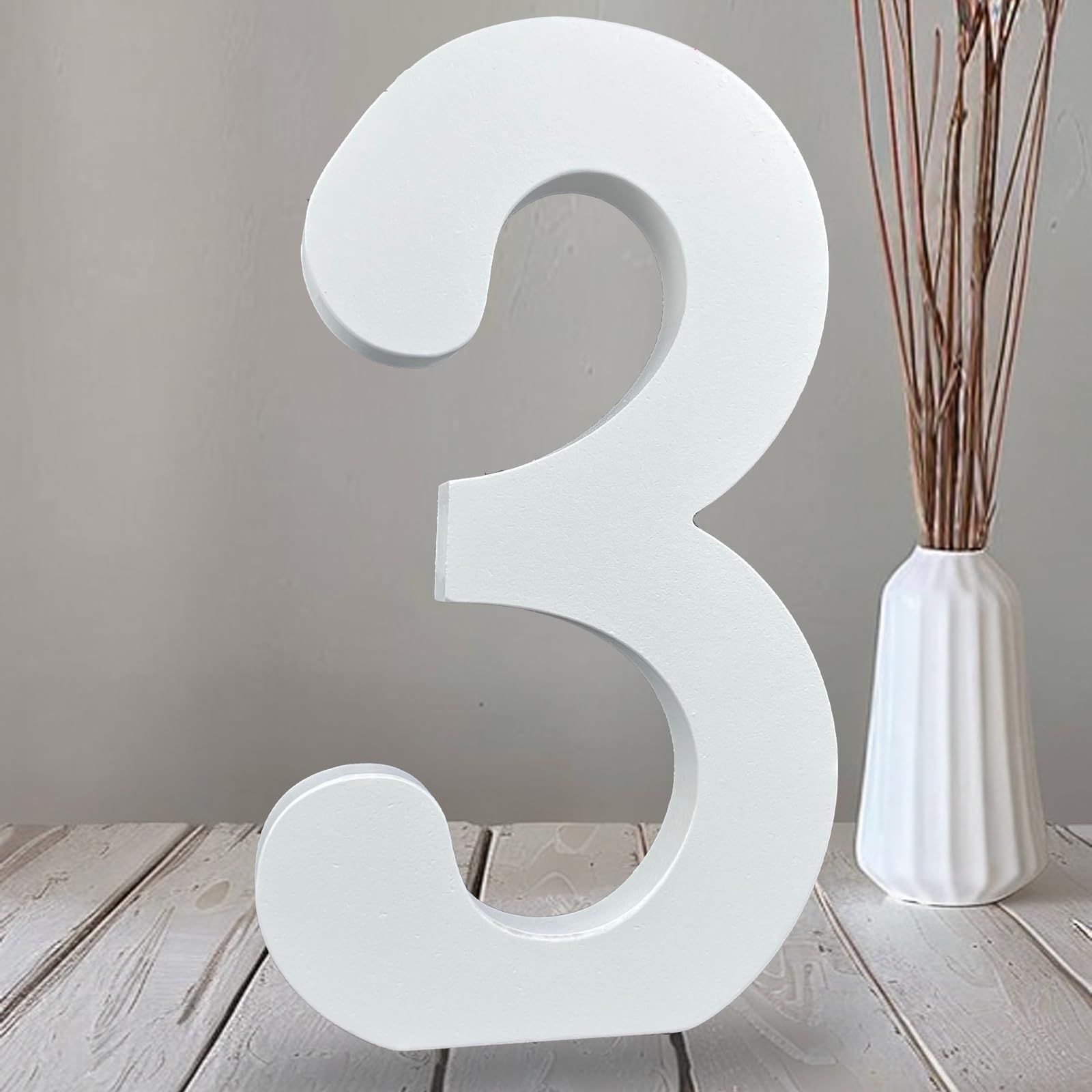 Amazon.com: AOCEAN 6 Inch White Wood Numbers, Unfinished Wood Numbers ...