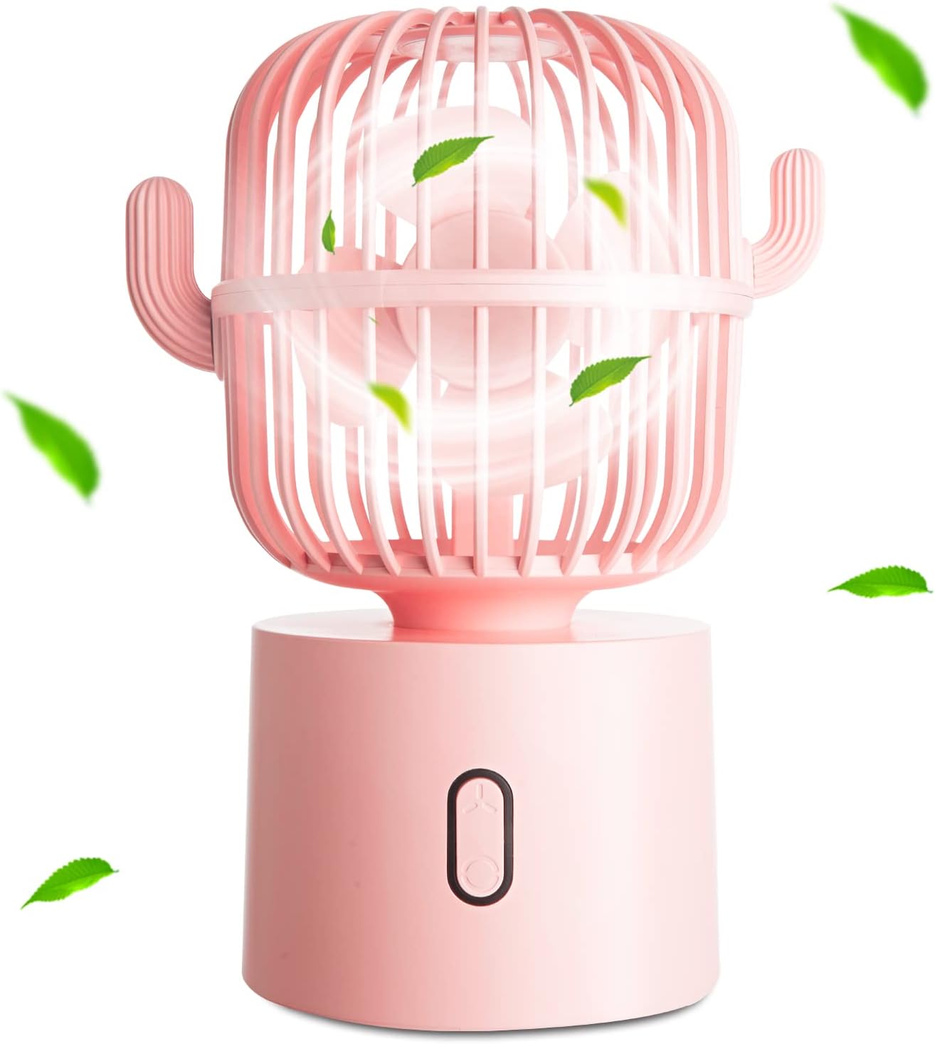 Amazon.com: Growiner Cactus Fan, Cute Desk Fan Small Mini Office Desk ...