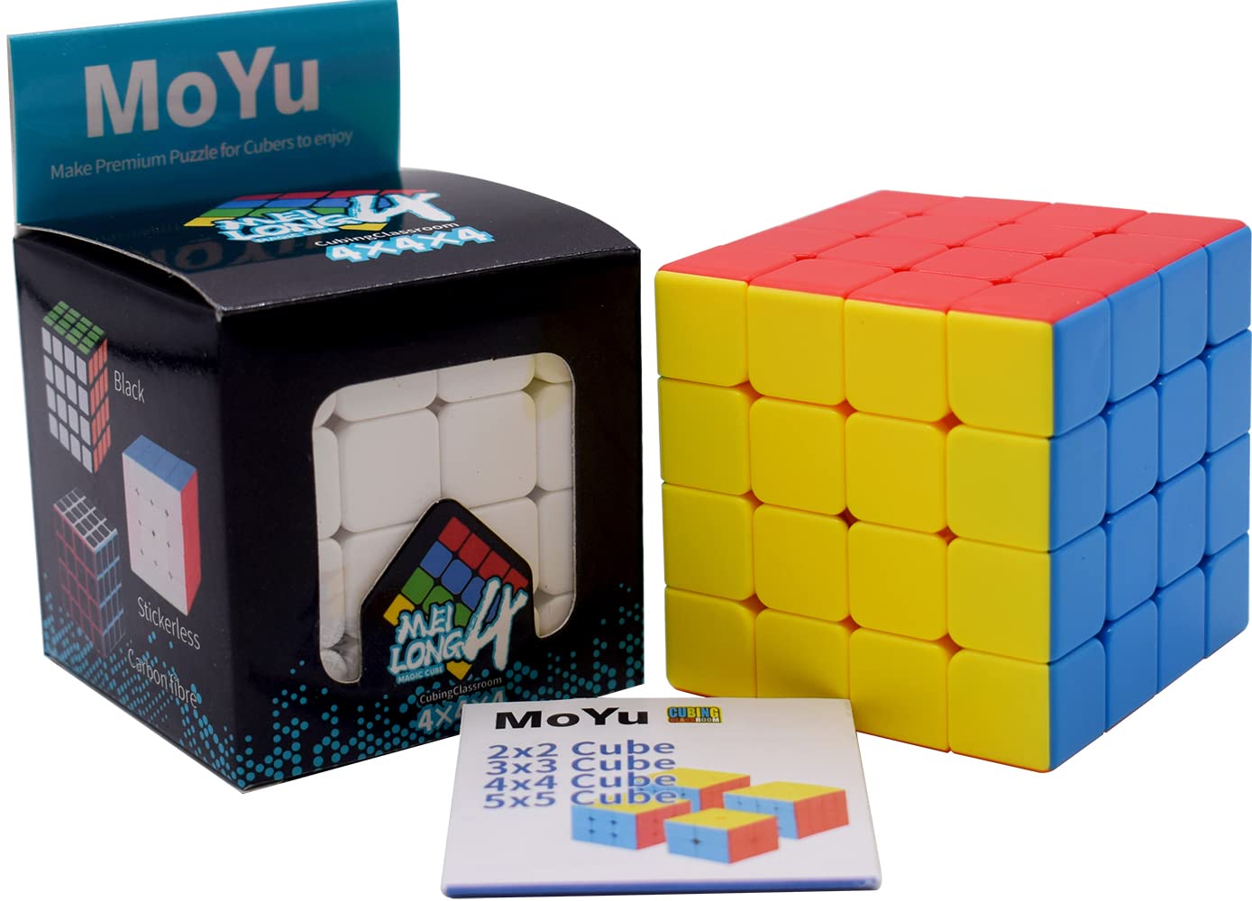 Kiditos MoYu Meilong Cubing Classroom 4X4 Cube Stickerless Speed Cube ...