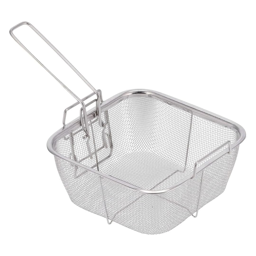 Kruvad Fried Basket Square Stainless Steel Mesh French Chip Fries ...