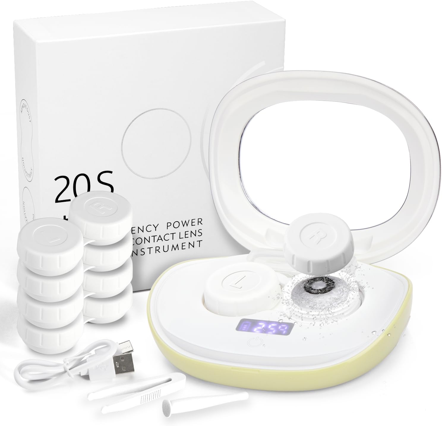 Amazon.com: ANKUNABA Contact Lens Cleaner Machine, Ultrasonic Contact ...