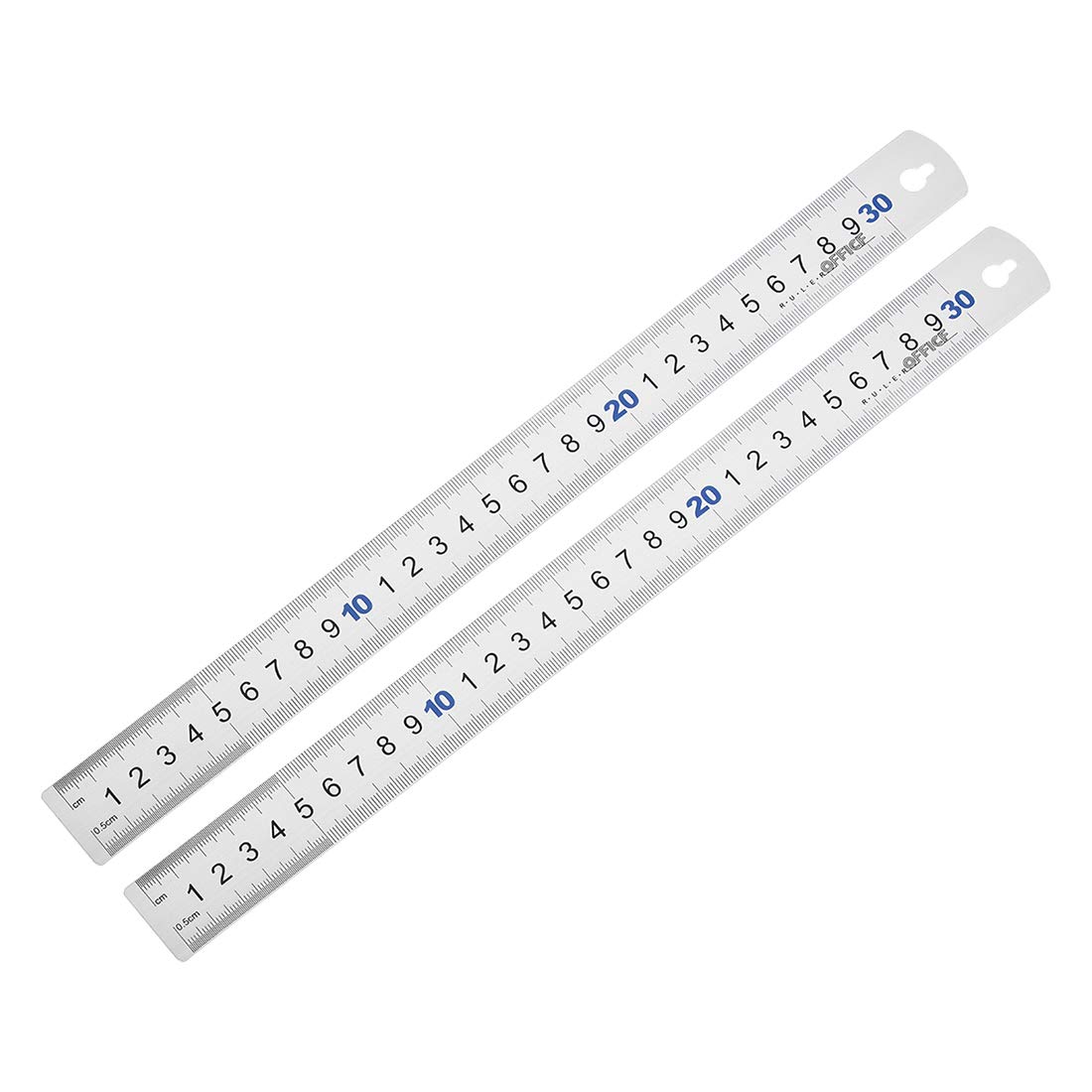 uxcell Aluminum Rulers 12 Inch 30cm Flat Metal Rulers Metric and ...