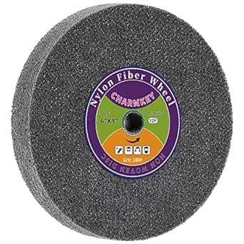 Amazon.com: Charmkey Deburring Nylon Fiber Wheel 6" x 1" x 1/2" 2Pack ...