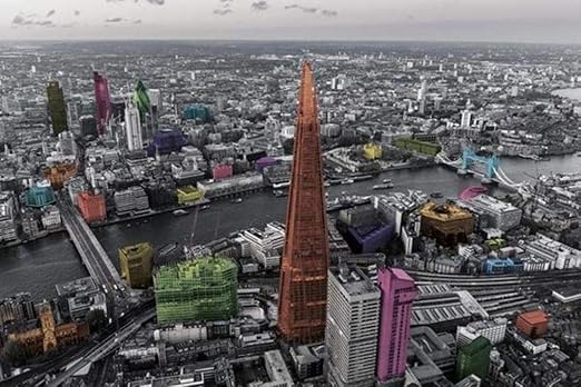 Amazon.com: Pyramid London Color Splash Poster Print: London Skyline ...
