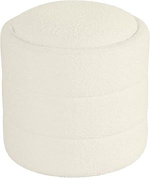 Amazon.com: HomePop Storage Round Ottoman with Removable Lid Home Décor ...