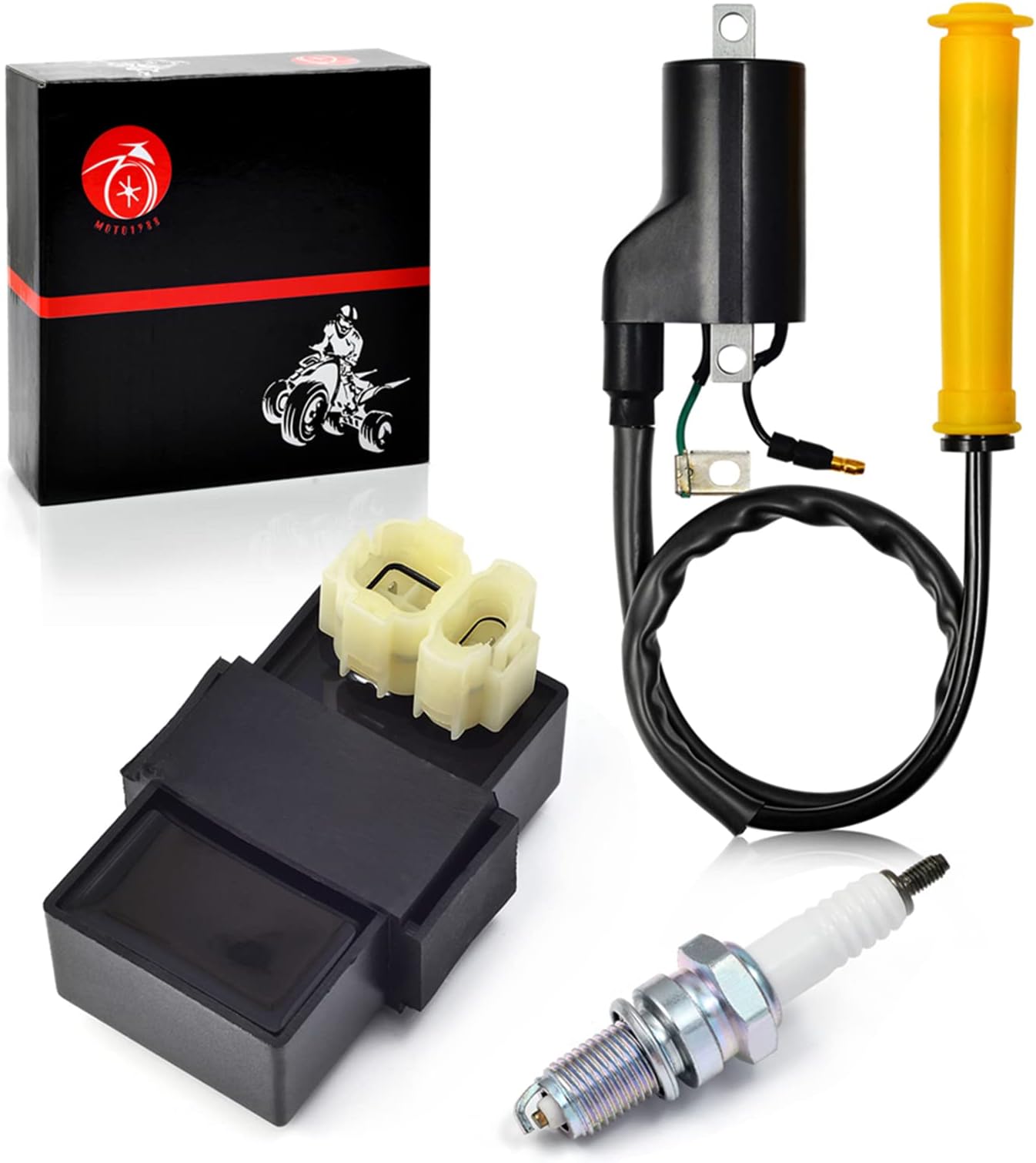 Amazon.com: MOTO1988 Ignition Coil & Spark Plug For Honda 400EX ...