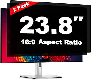 Amazon.com: Pozlle 23.8 Inch Computer Privacy Screen Shield [2 Pack ...