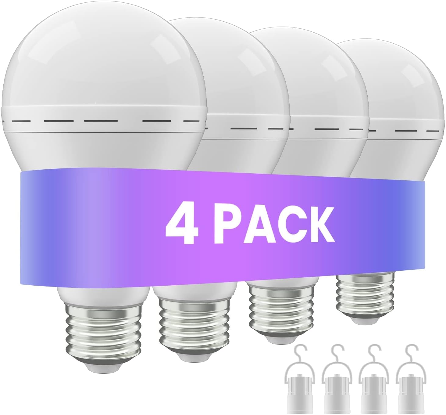 MOSLIAN Emergency-Rechargeable Light Bulb with Hook,Stay Lights Up When ...