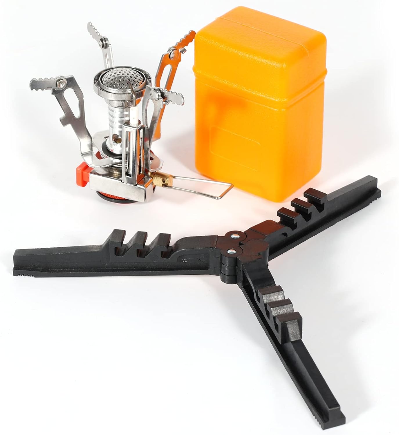Mini Camping Stove with Fuel Can Stabilizer,Ultralight Gas Burner with ...