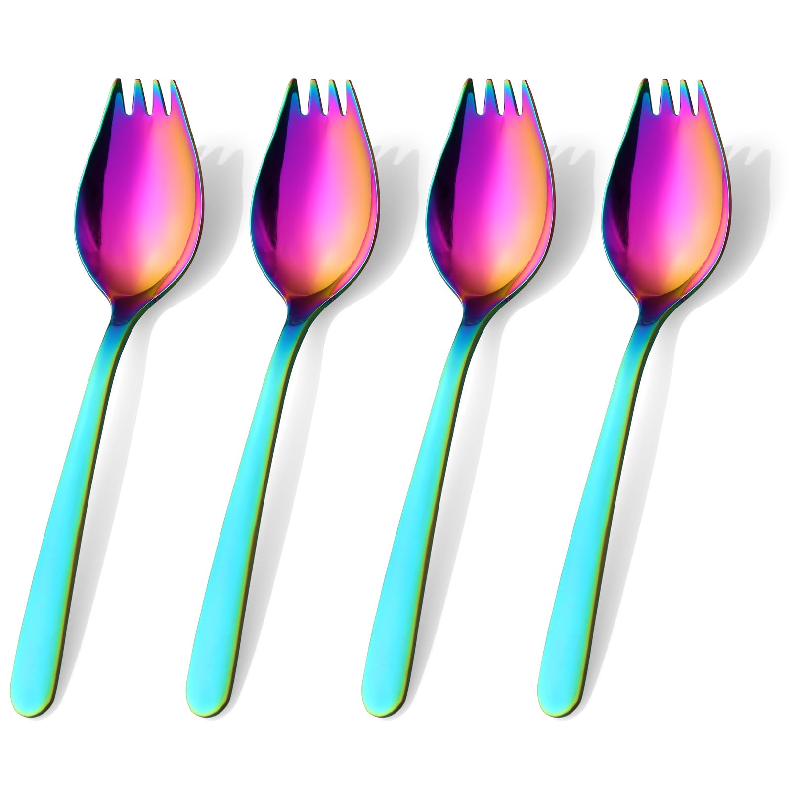 Snapklik.com : Sporks Stainless Steel 4 Pack, 5.9 Inch Reusable Metal ...