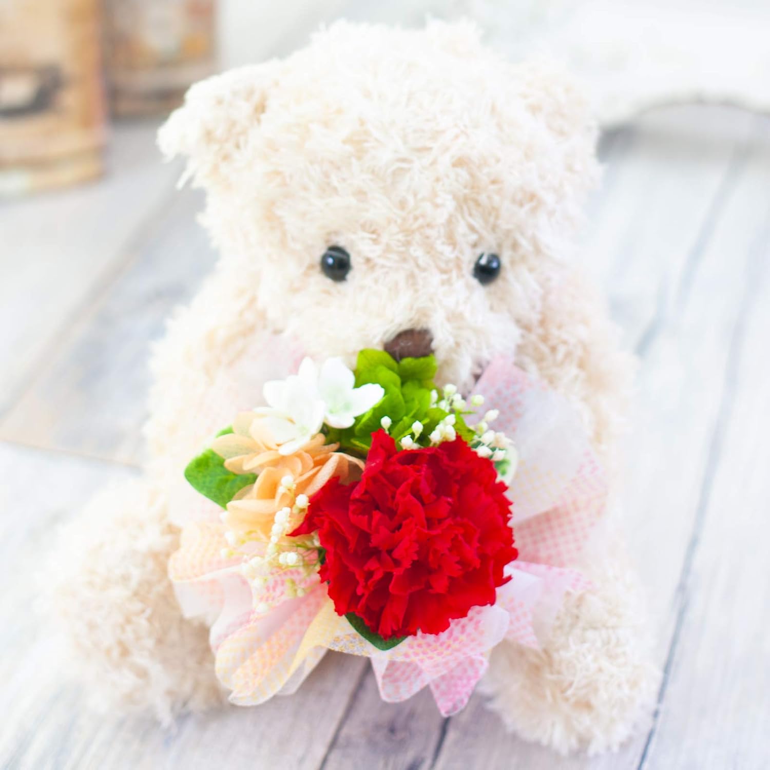 Amazon｜Ruplan プリザーブドフラワー 『Calinours カリヌゥス』 (メルシーカーネ)｜プリザーブドフラワー オンライン通販