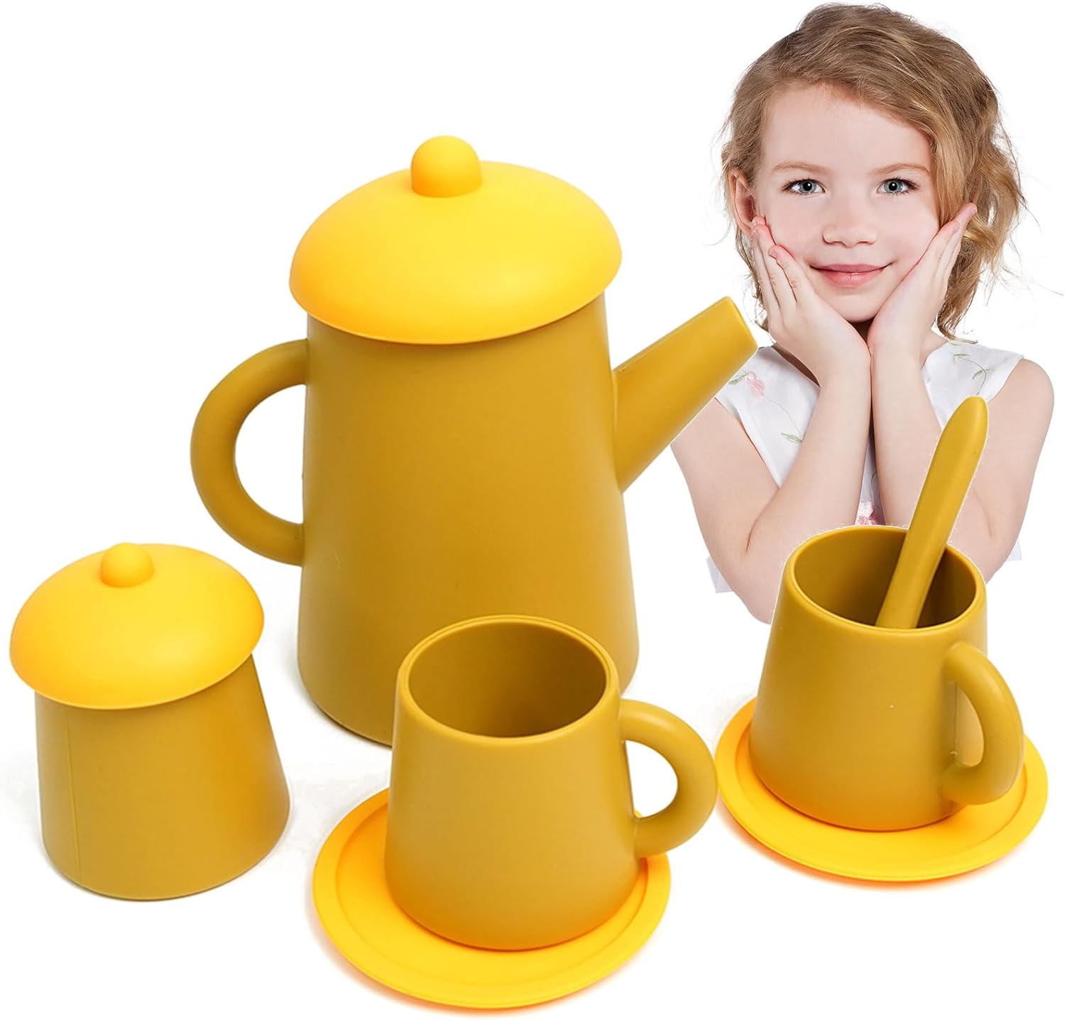 Amazon.com: Silicone Kids Tea Set, Tea Party Set for Little Girls, Kids ...