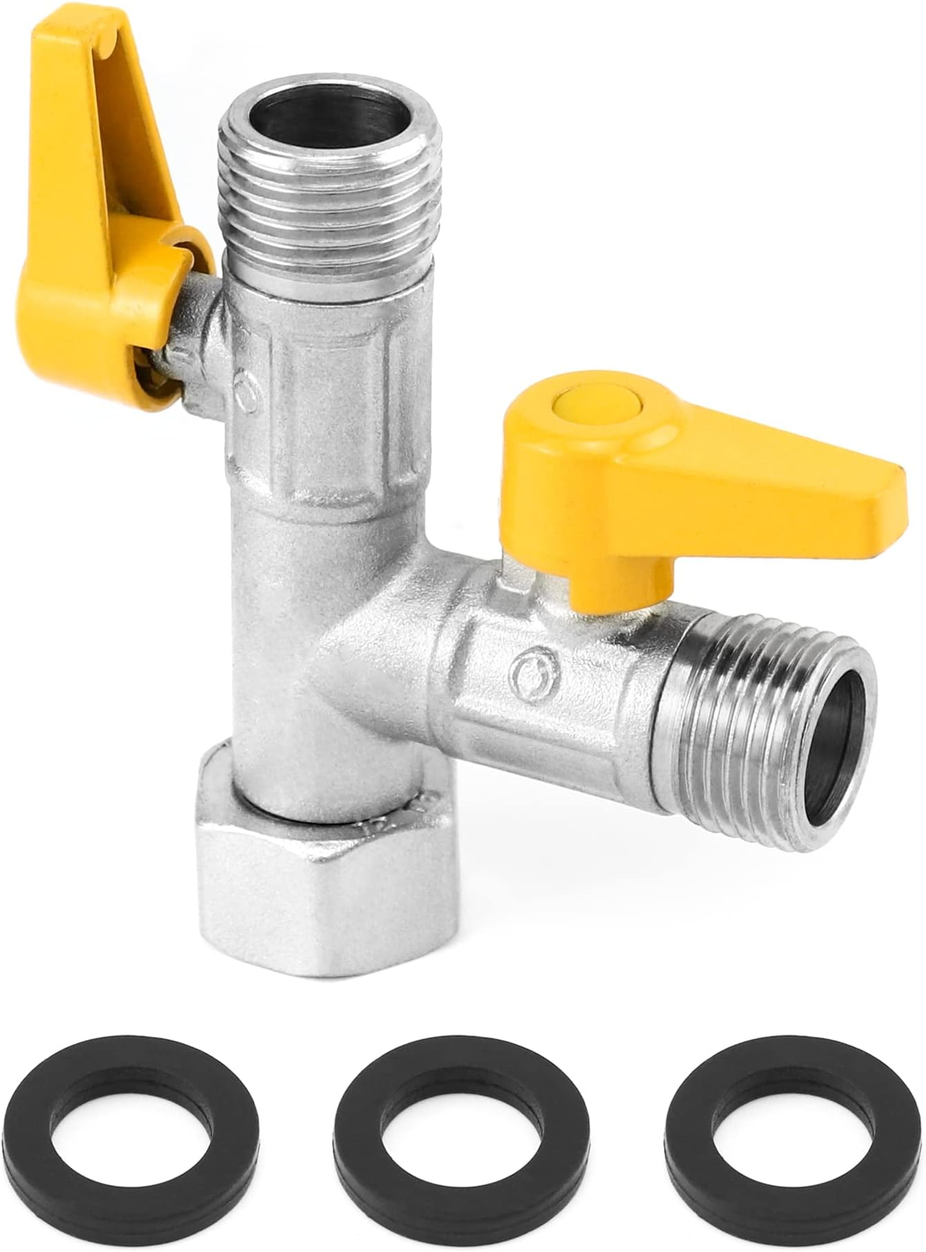 QQHL Lever 15mm Large Bore Tee Isolation Valve- Chrome Plated - Full ...