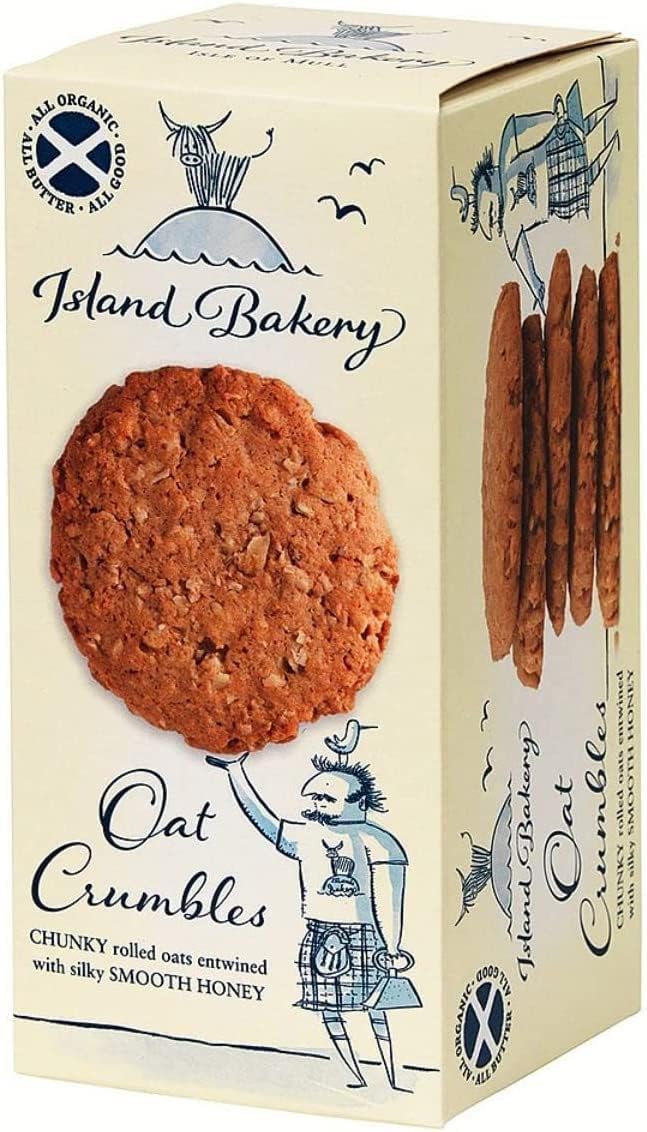 Island Bakery Organic Oat Crumbles Biscuits 125g Box of 12 : Amazon.co ...